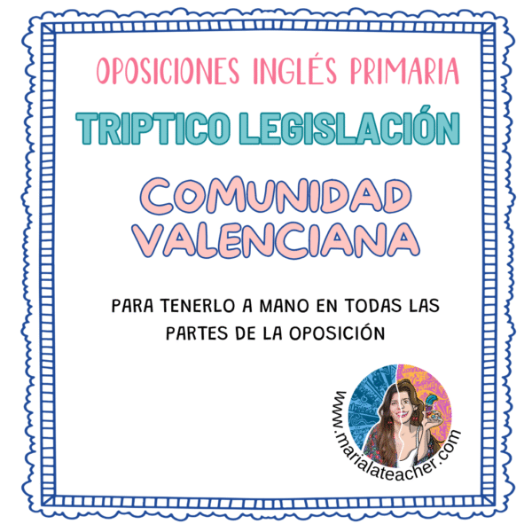 TRÍPTICO LEGISLACIÓN COMUNIDAD VALENCIANA – MLT Oposiciones